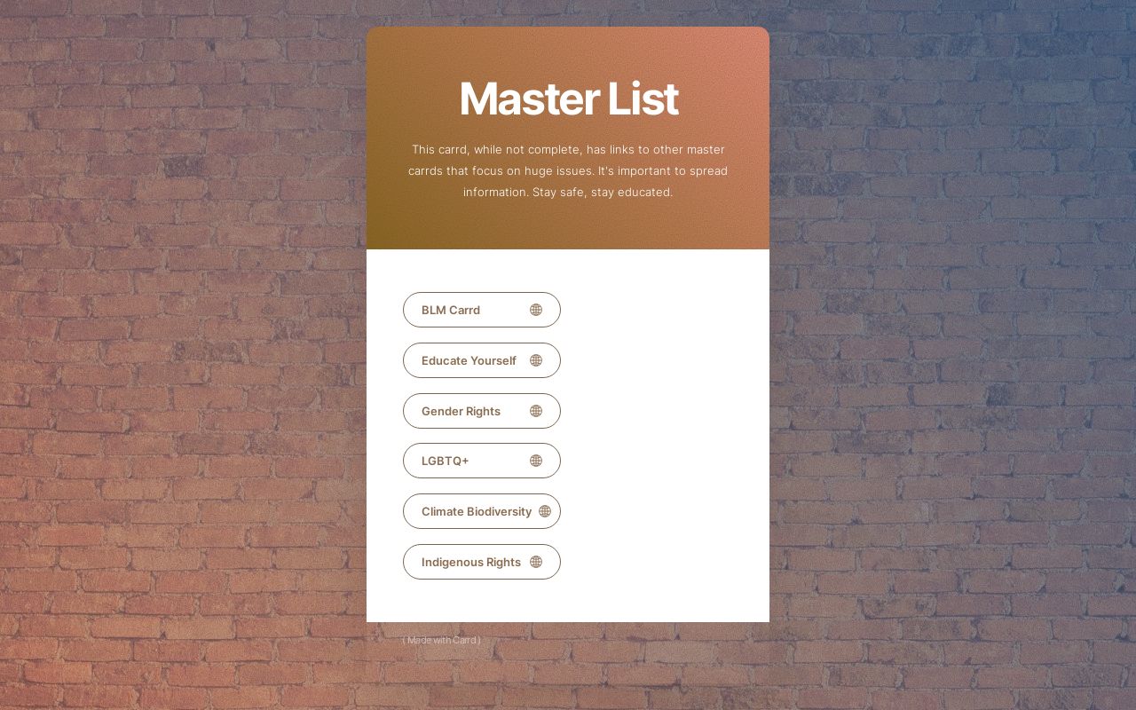 Master List
